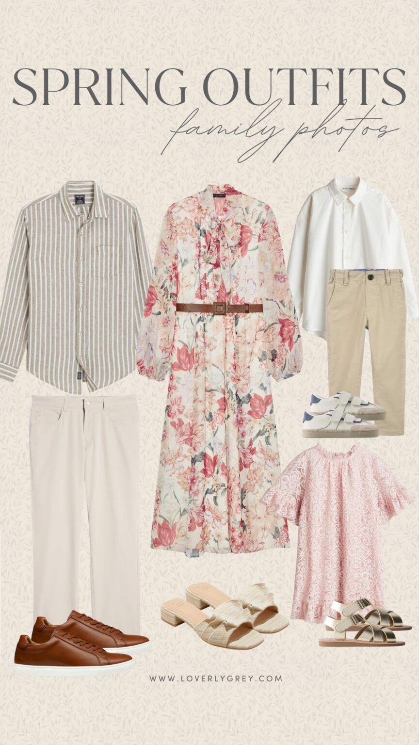 Spring Family Photo Outfits - Loverly Grey